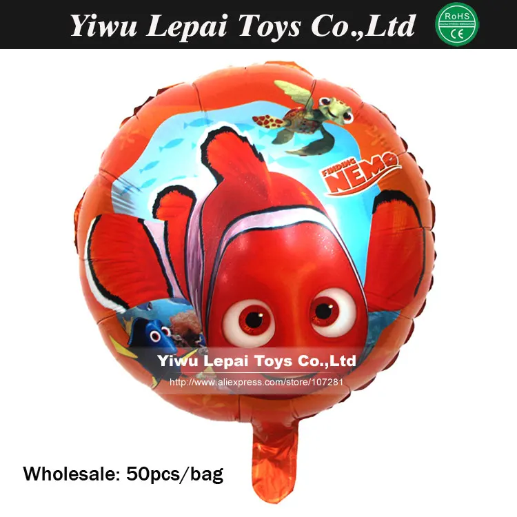 Wholesale 50pcs/bag Finding Nemo 18 inch round birthday balloons ...