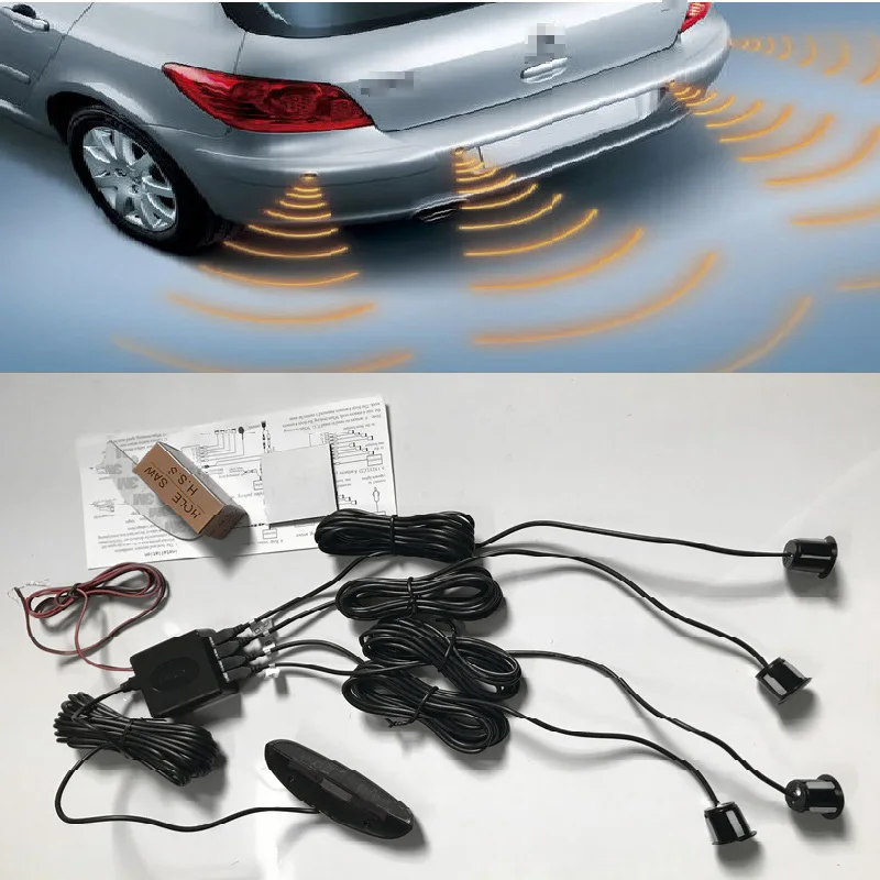 CITYCARAUTO LED Parking Sensor Reverse Backup Car Parking Radar Monitor ...