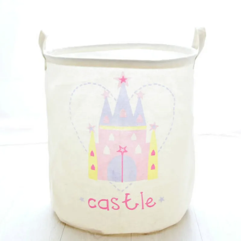 Waterproof Castle Linen foldable Storage baskets laundry Basket ...