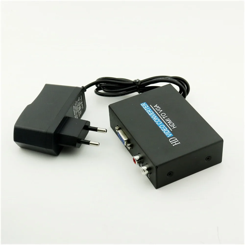 1pcs HDMI To VGA and RCA Phono Stereo Audio 1080P HDMI Converter ...