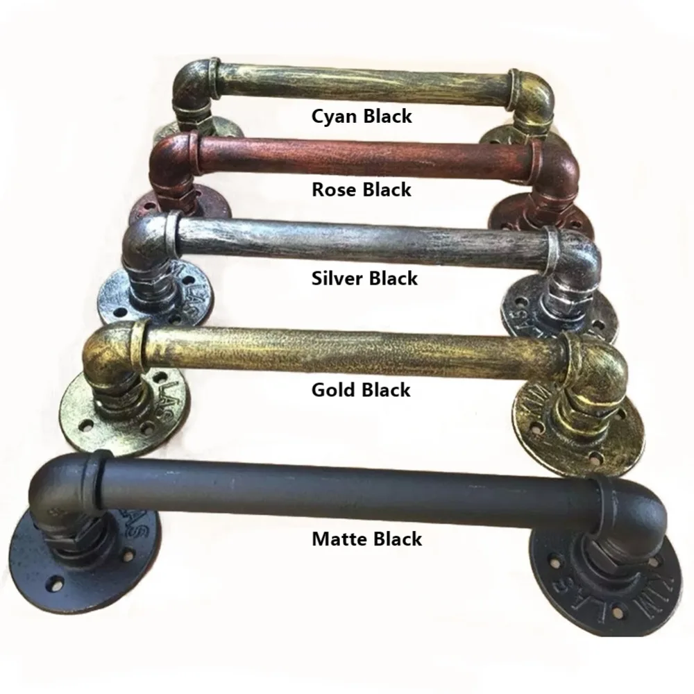 Industrial Water pipe door handle American country retro European style ...