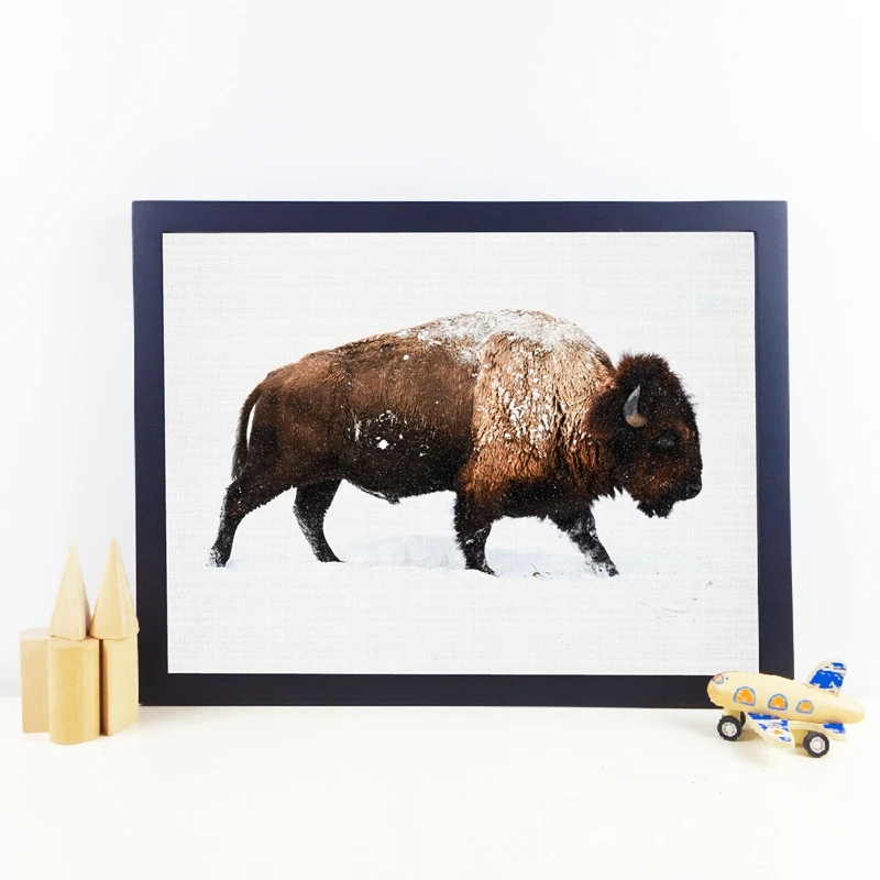 Home Décor Home & Living Buffalo in snow Print Bison Printable Bison ...