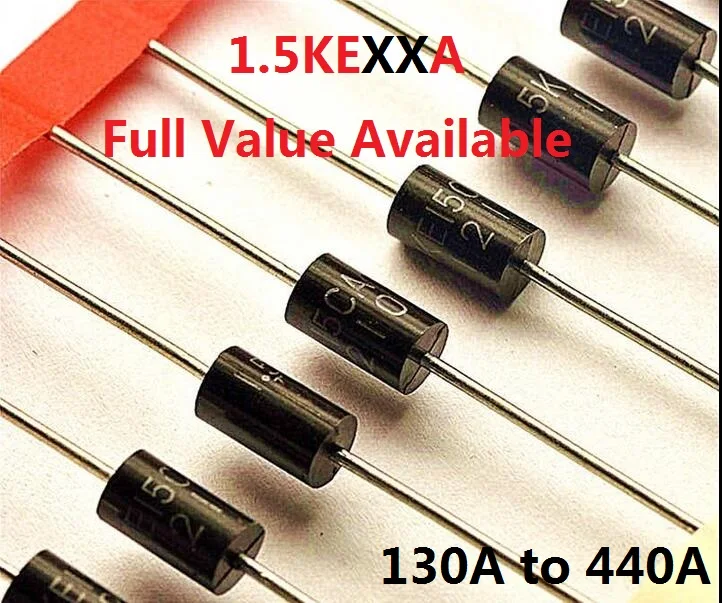 20PCS 1.5KE 1.5KE130A 1.5KE180A 1.5KE200A 1.5KE220A 1.5KE250A 1.5KE300A 1.5KE350A 1.5KE400A 1 ...