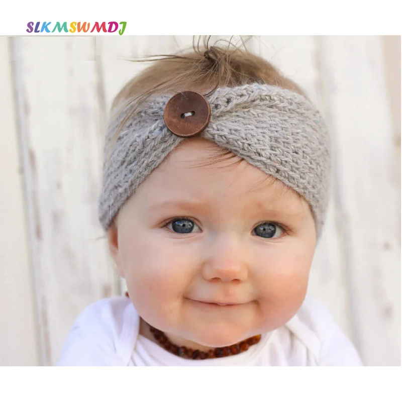Slkmswmdj Autumn Winter Baby Headgear Handmade Wool Woven Baby Headband ...
