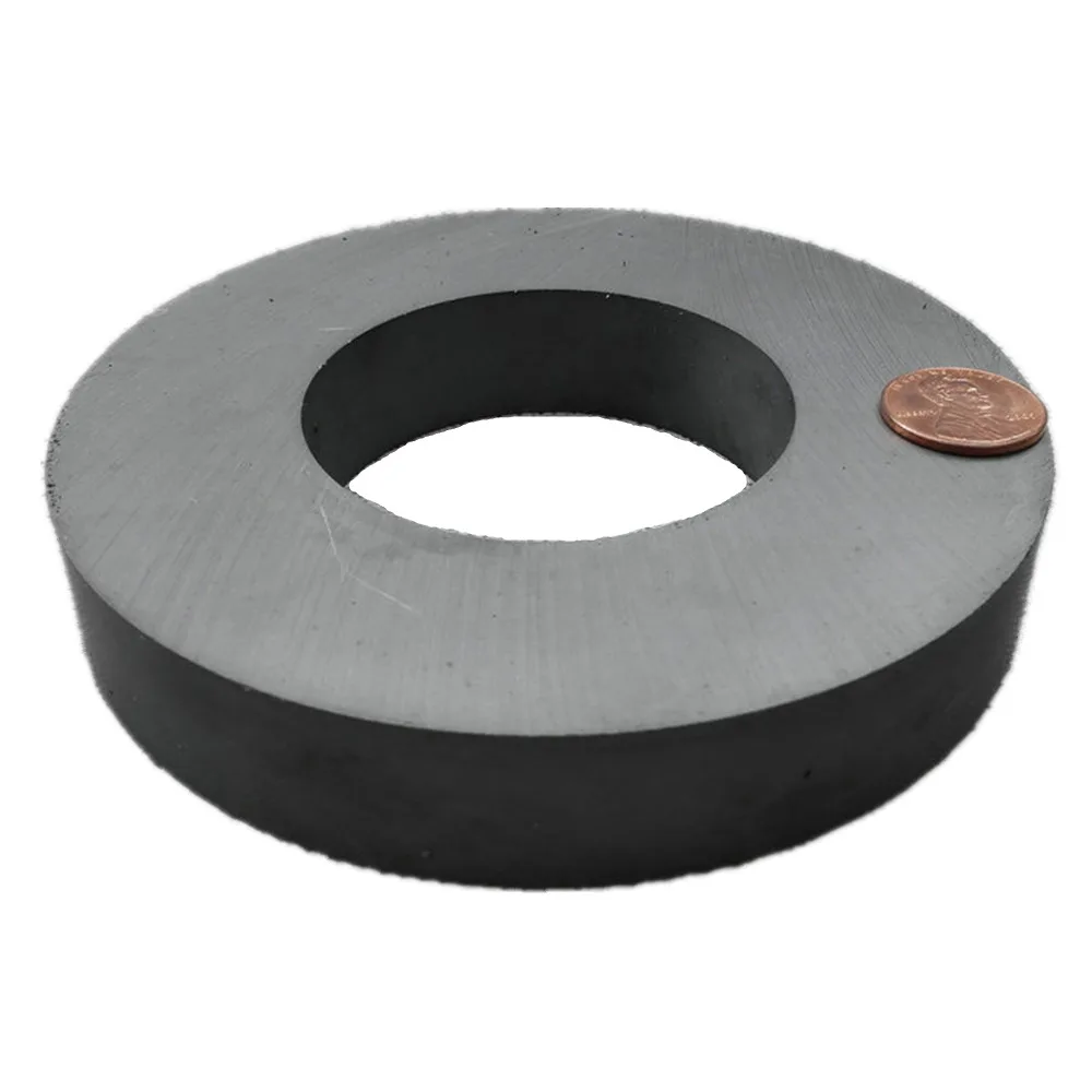 Ferrite Magnet Ring OD 120x60x20 mm 4.7" Large Grade C8 Ceramic Magnets ...