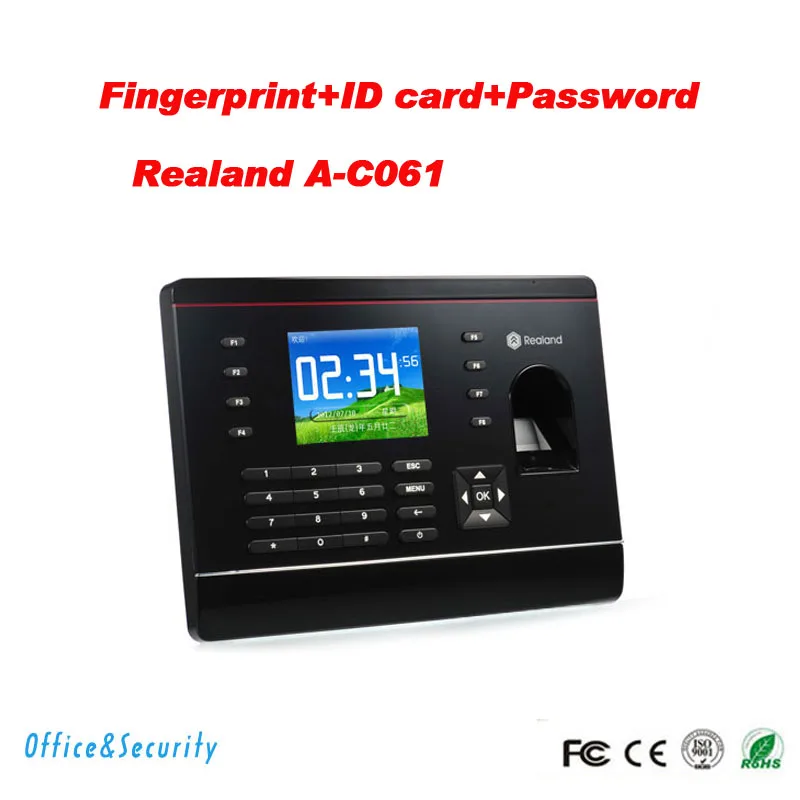 Realand A-c061 Color Screen Usb U Disk Tcp/ip Fingerprint Time ...