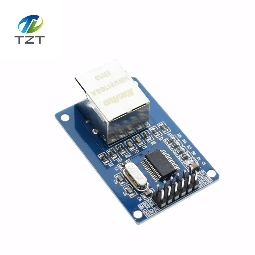 mini ENC28J60 LAN Ethernet Network Board Module 25MHZ Crystal AVR 51 ...