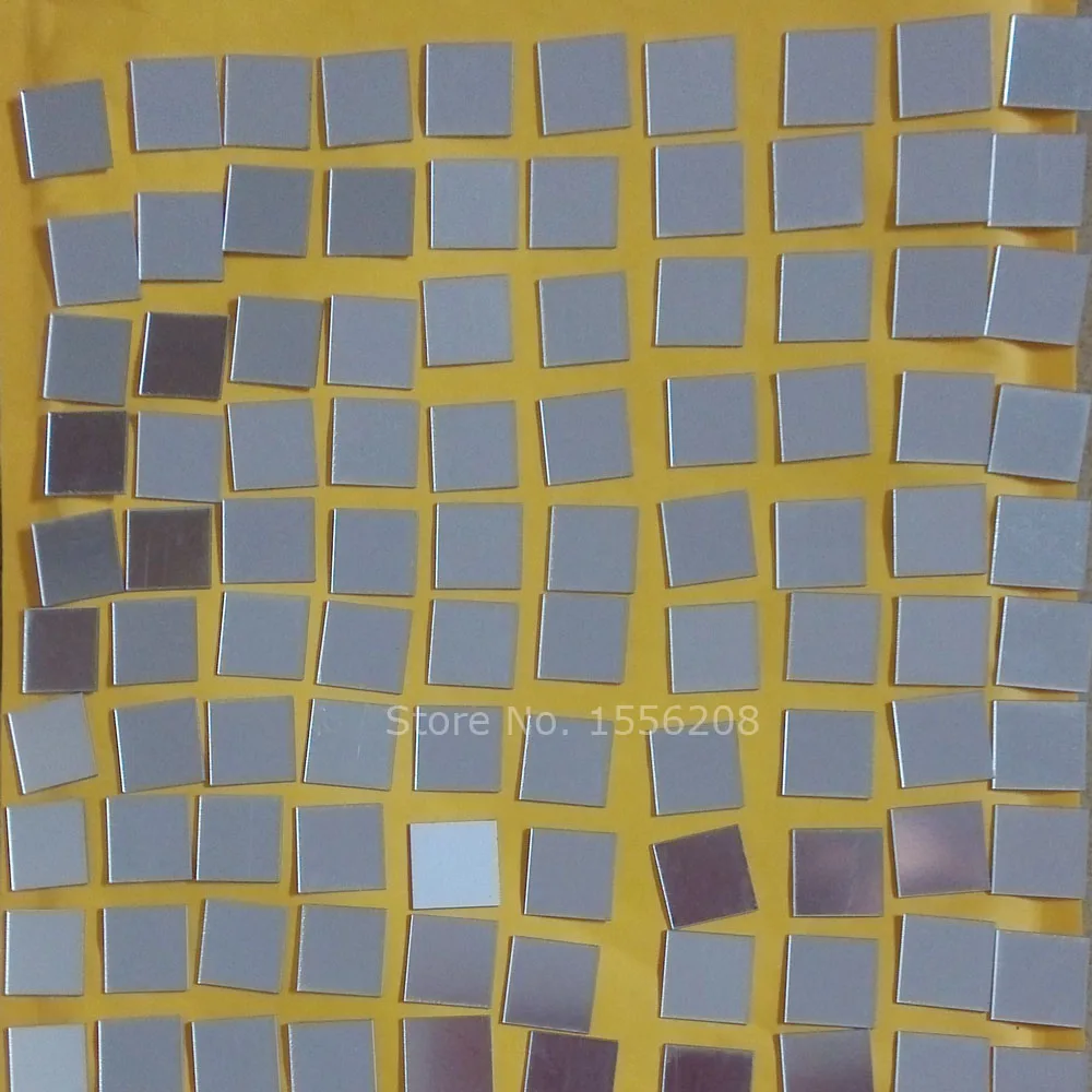 1000pcs 1x1cm Acrylic Square Mirror Sticker Craft Scrapbooking ...