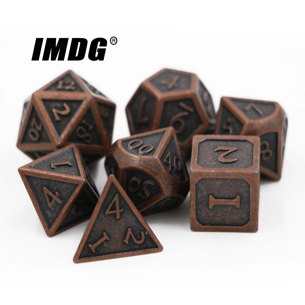 IMDG Juego de dados creativos de Metal para niños, dados de poliedro ...