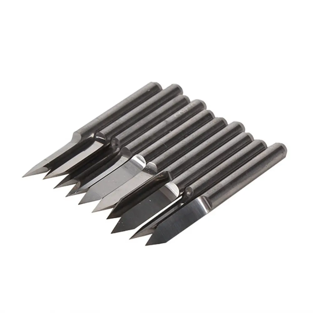 45 Degree 0.1mm Cutting Edge Carbide Flat Bottom Engraving Bits CNC ...