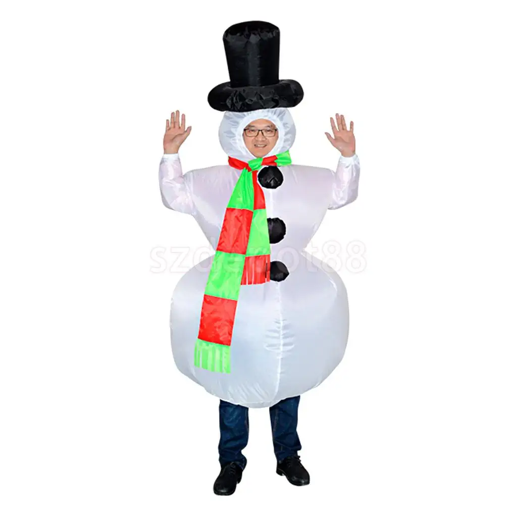 Inflatable Snowman Costume Adult Christmas Fancy Dress Adult Costumes ...