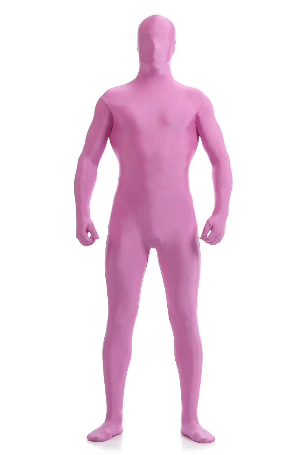 Hot Pink Lycra Spandex Zentai Costume Bodysuit S5k001 Back Zip Xs S M