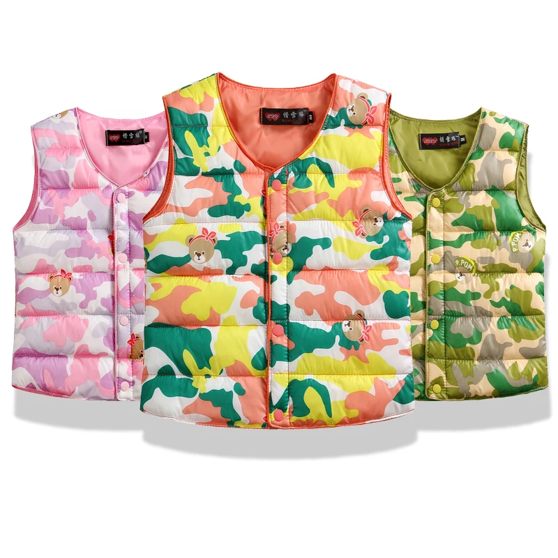 New Boys Vest Cartoons Winter Coat Vests Kids Clothes Girls Wasitcoat V ...