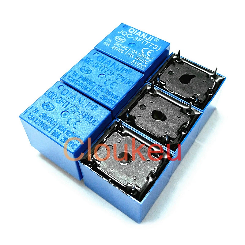 100pcs Relay Jqc-3f(t73)-3v 5v 6v 9v 12v 18v 24vdc Dip5 - Relays ...