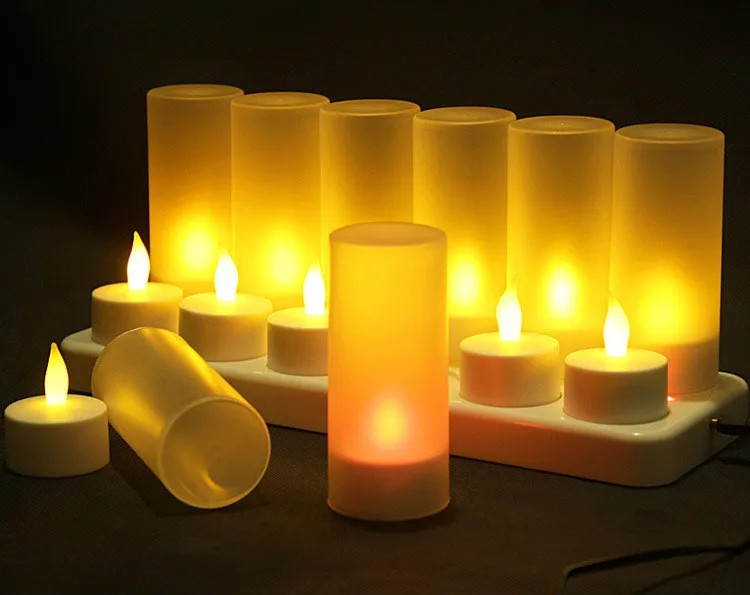 12 Rechargeable Candle Light Creative Advertising Romantic Birthday ...