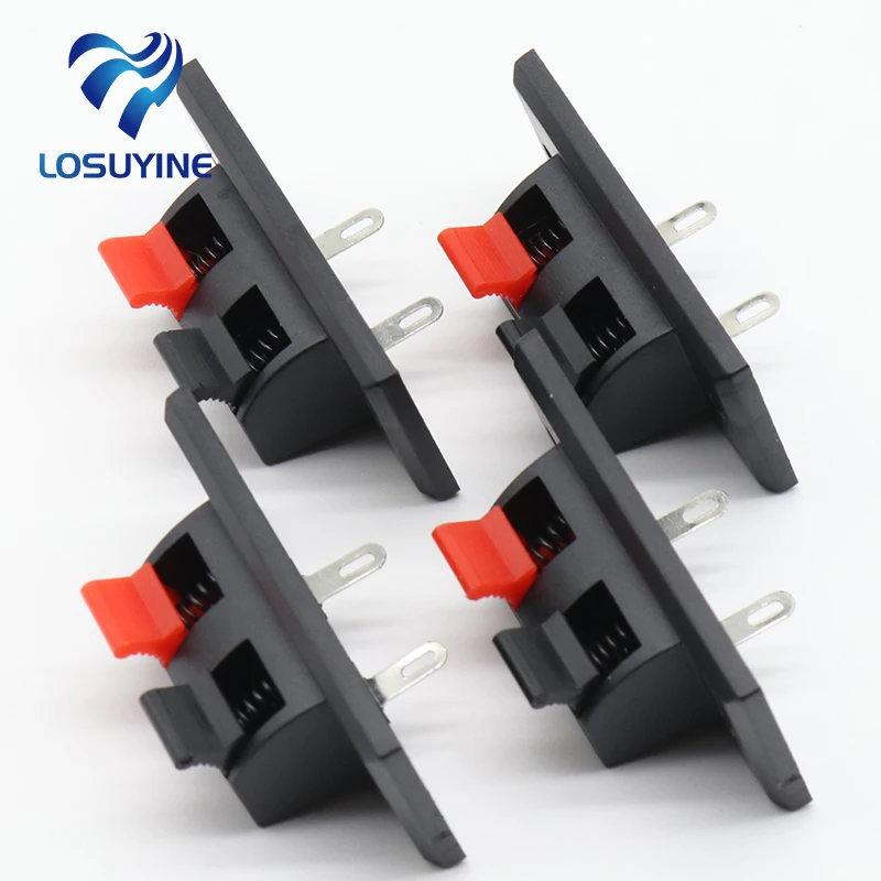 2017 Hot 5 Pcs 2 Positions Connector Terminal Push in Jack Spring Load ...