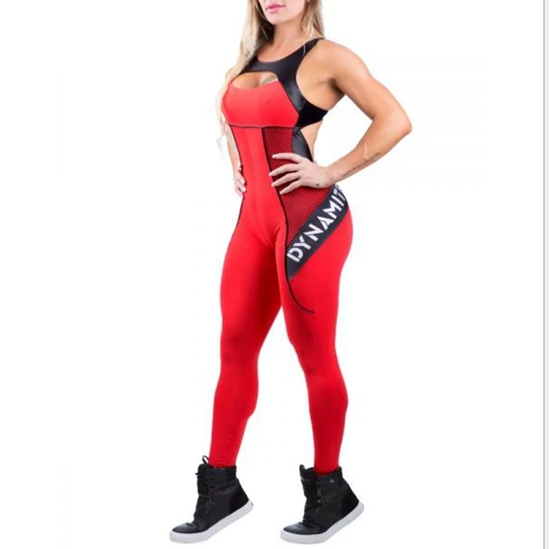 Woman One Piece Yoga Sport Gym Fitness Sleeveless Slim Suit Workout