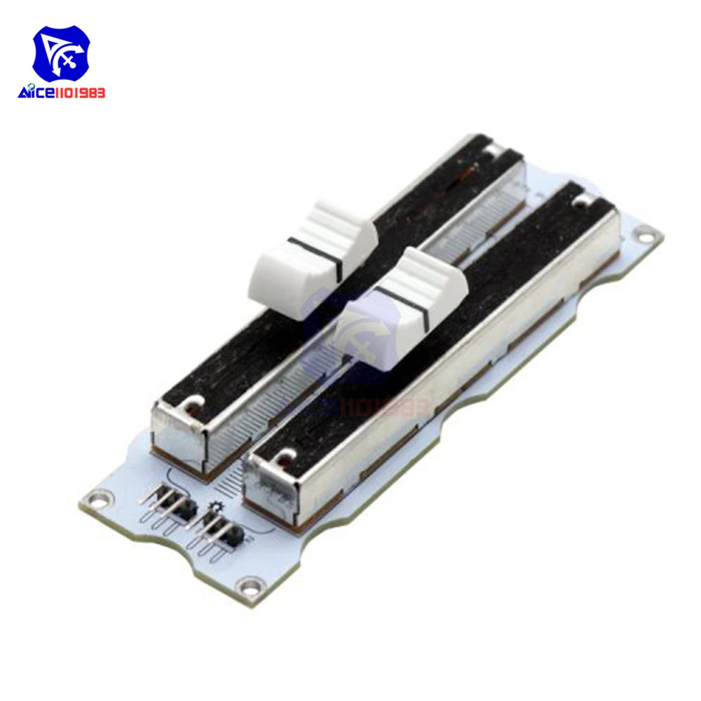 Double Row Slide Potentiometer 10K Linear Sliding Resistance Analog Sensor Module for Arduino ...