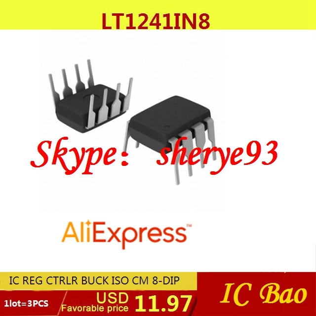 Free Shipping Voltage Regulator LT1241IN8 IC REG CTRLR BUCK ISO CM 8 DIP 1241 LT1241 3pcs ...