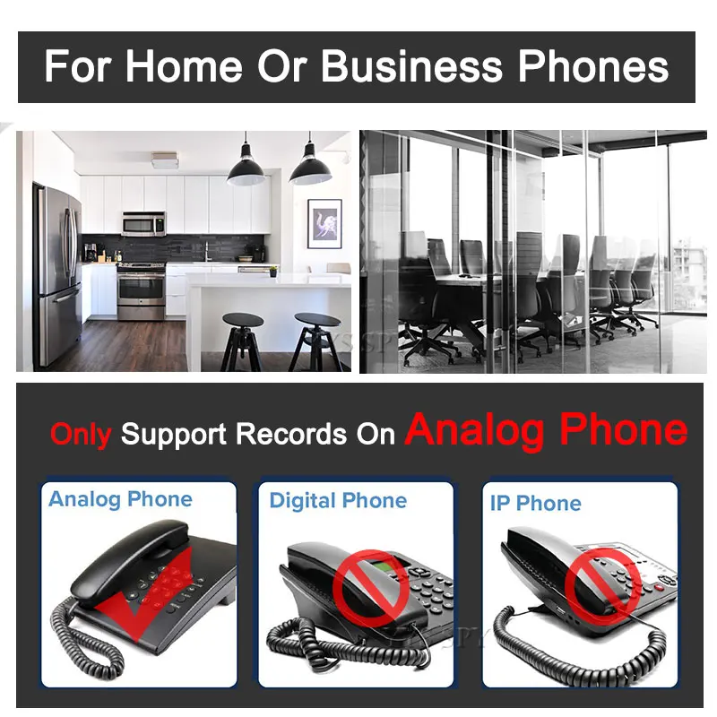 Mini Telephone Voice Recorder Small Phone Call Audio Conversation ...