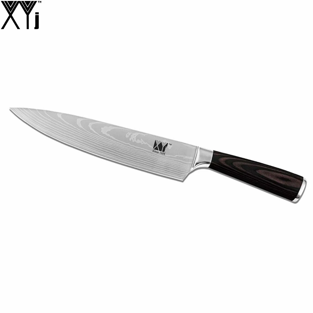 XYJ Brand Single Kitchen Knives High Hardness 7CR17 Laser Pattern ...