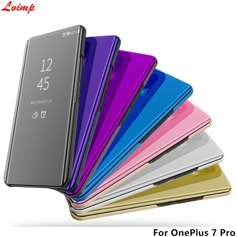 สมาร์ทกระจกกรณี OnePlus 7 Pro One Plus Pro7 กรณี GM1910 GM1911 GM1913 ...