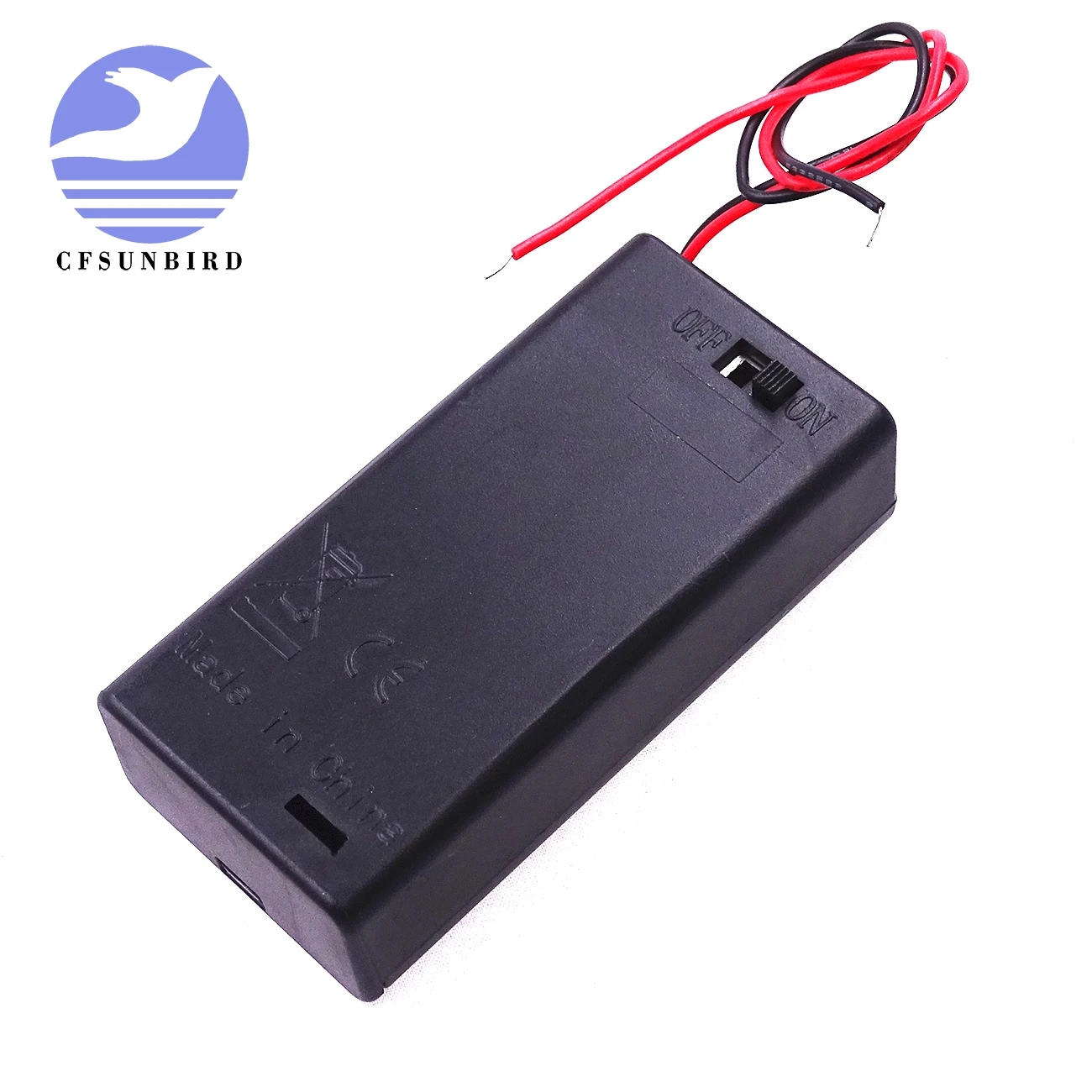CFsunbird 1PCS ABS 9V Battery Holder Box Case with Wire Lead ON/OFF ...
