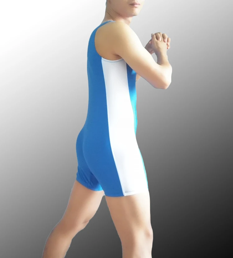 Men Leotards Swim Suit One piece Swimwear Athlete Suit Gym Man ...