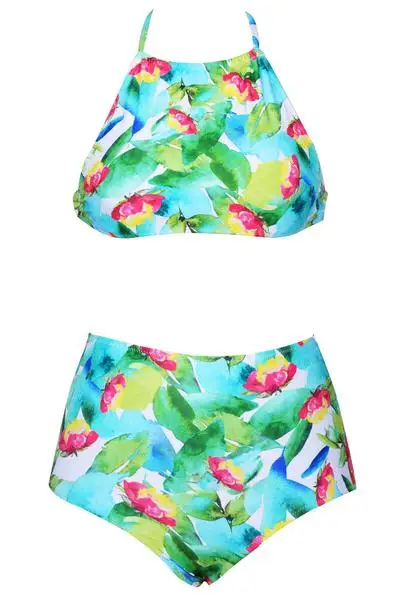 Cupshe Live Life Like Nobody Floral Bikini Set Women Summer Sexy