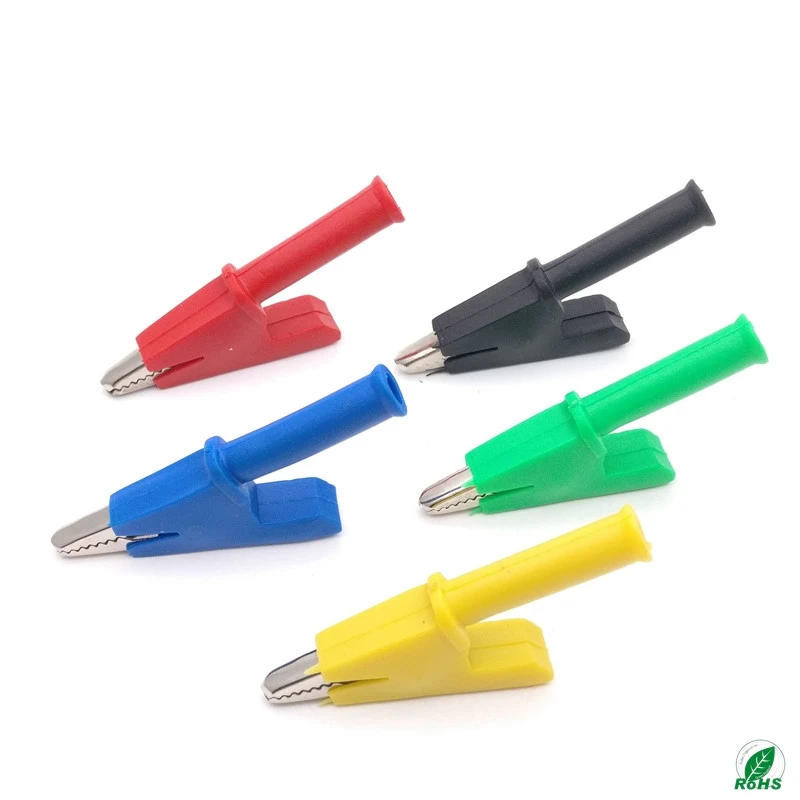 5PCS-5-Color-380V-20A-Crocodile-Alligator-Clips-Safety-Test-folders-For ...