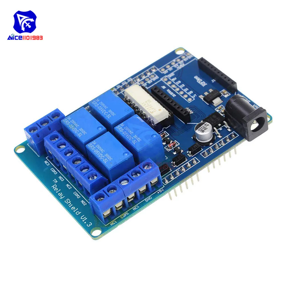 4 Channel 5v Relay Module Extension Board Relay Shield V1.3 For Arduino Xbee Programmable ...