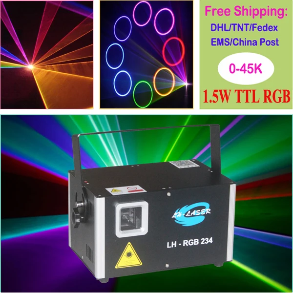 1.5w Rgb Disco Party Bar Club Effect Laser Lights Stage Lighting ...