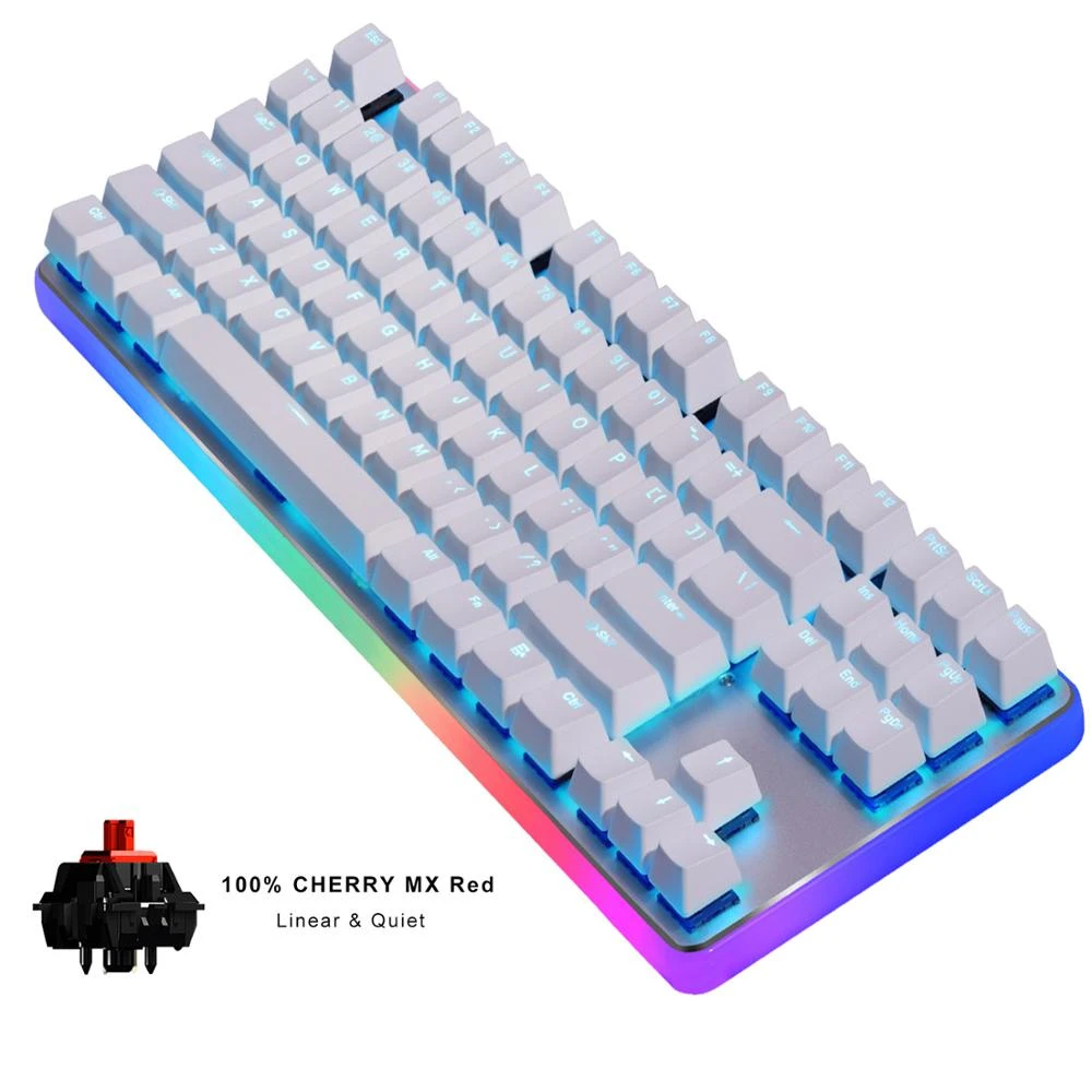 Gk87 Pro Mechanical Keyboard Tenkeyless 87-key Rgb Backlit Usb Wired ...