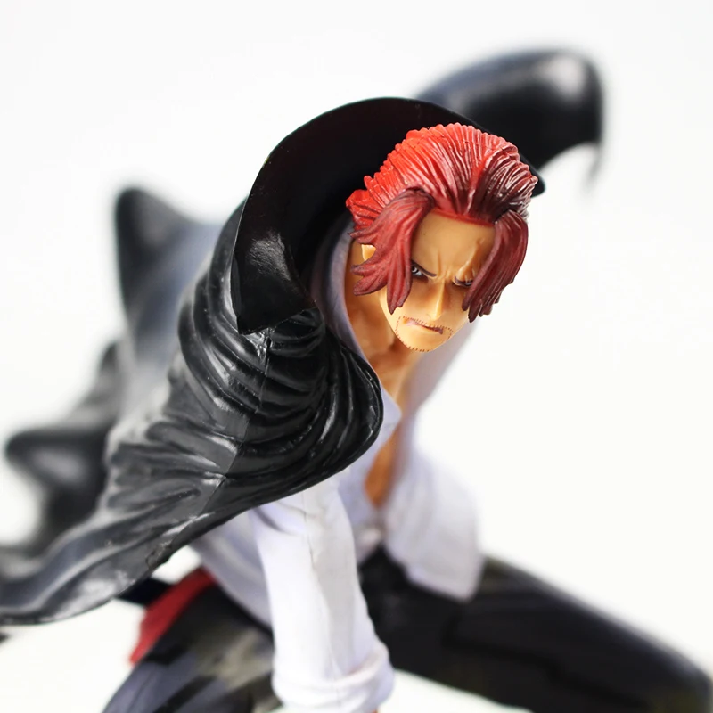 One Piece Shanks Figure Toys Battle Ver With Sword Red Hair PVC Action ...