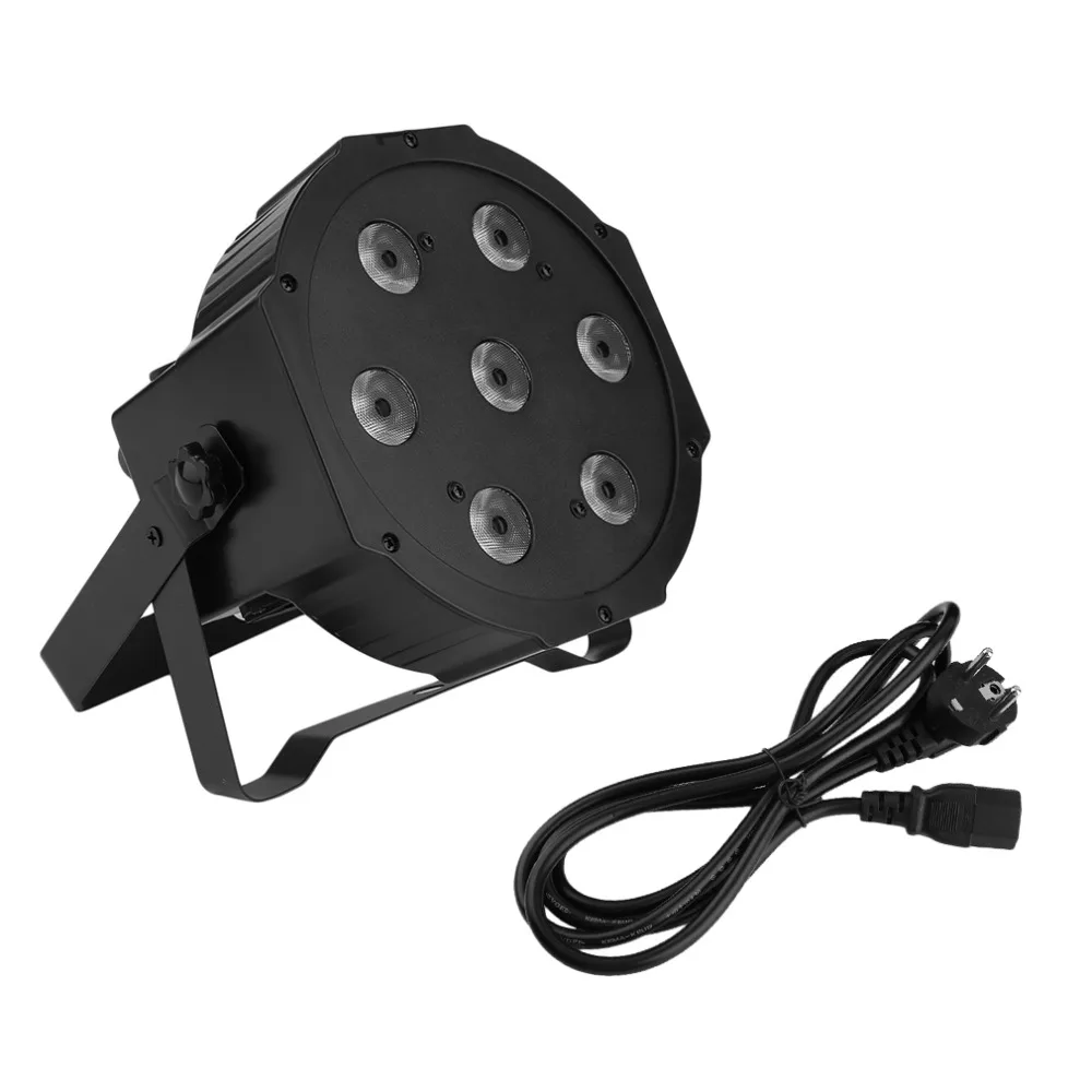 7 x 10W RGBW Super Bright LED Flat Par Light PAR56 DMX LED Stage Wash ...