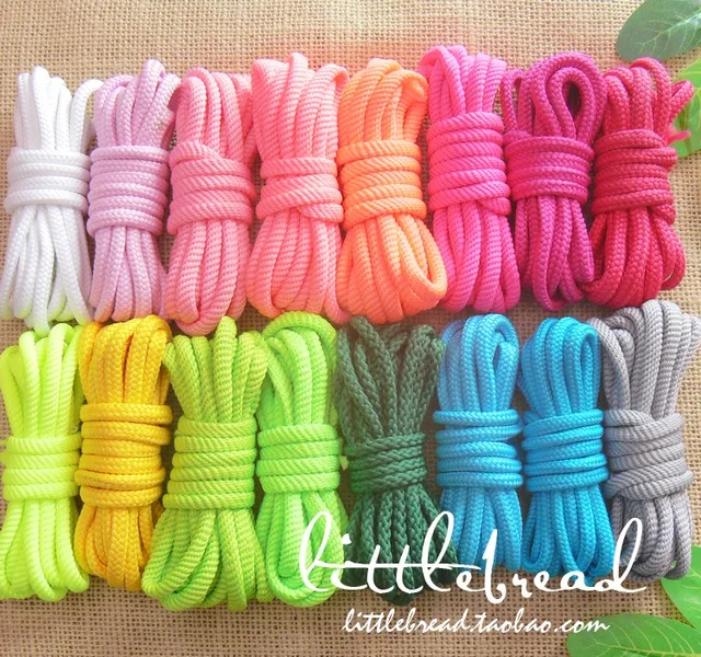 5mm Colorful Cords 15 Colors 3m color Braided Rope DIY Nylon Woven 5mm Colorful Cords 15 Colors 3m color Braided Rope DIY Nylon Woven