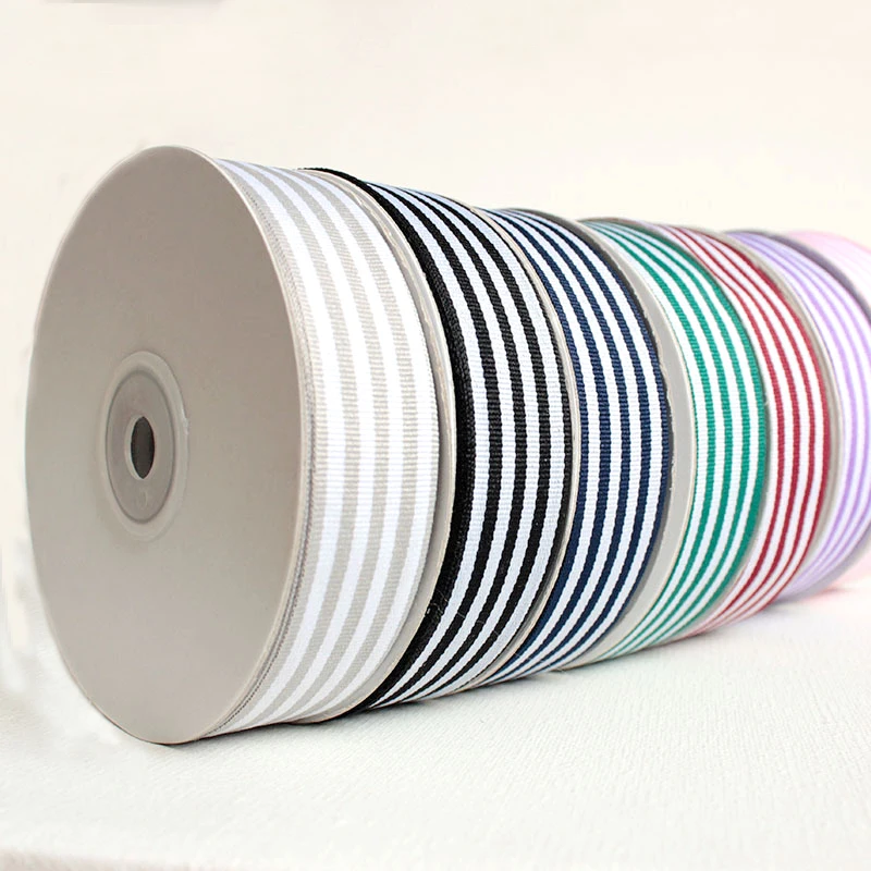 25mm-striped-Grosgrain-Polyester-webbing-tape-25-yards-Garment ...