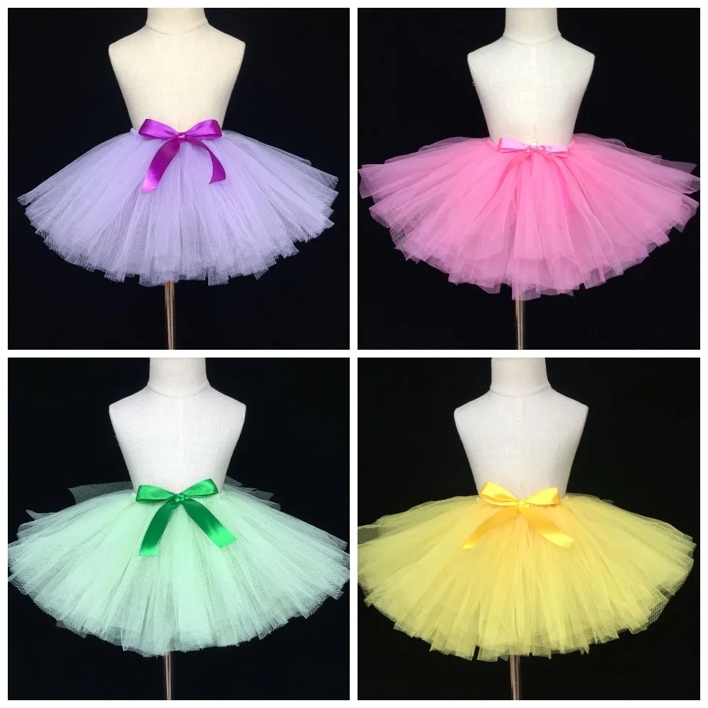 Colorful Girls Tutu Skirts Baby Tulle Skirts Ballet Tutus Pettiskirts ...