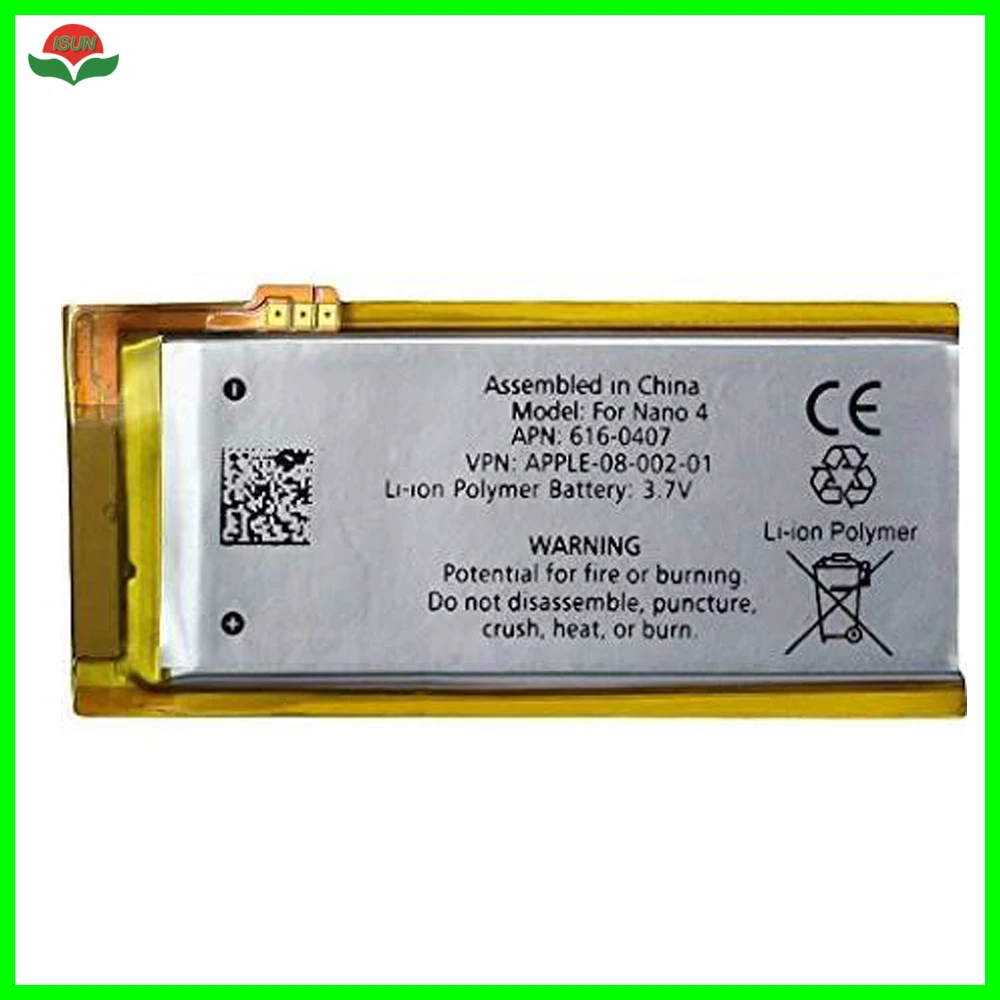 ISUN 20pcs/lot Original Quality Nano 4 Polymer Battery Replacement for ...
