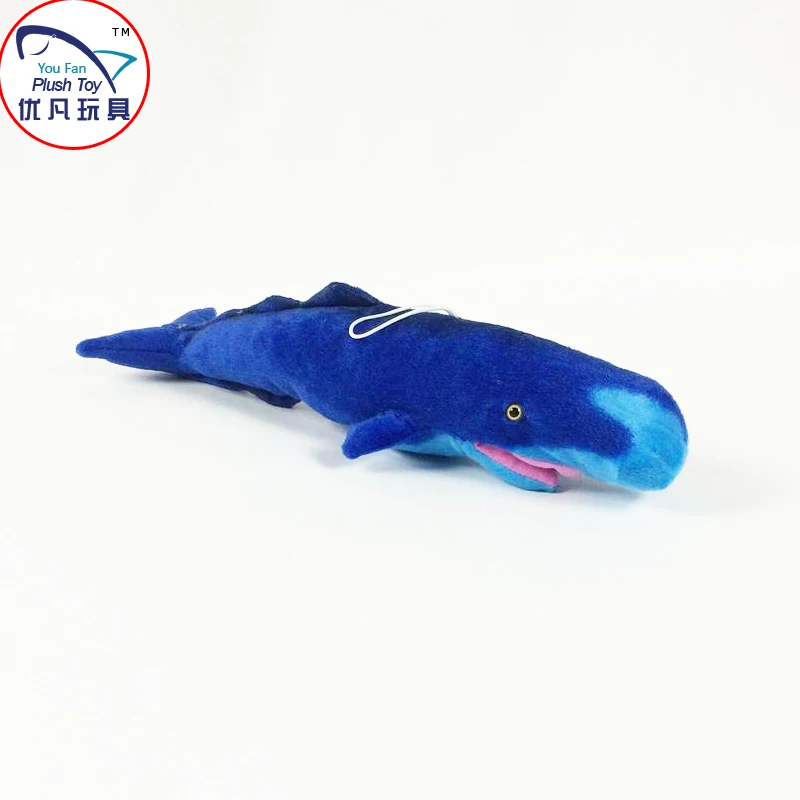 Realistic design sperm whale stuffed animal plush toy 40cm length kids soft Aquarium souvenir ...