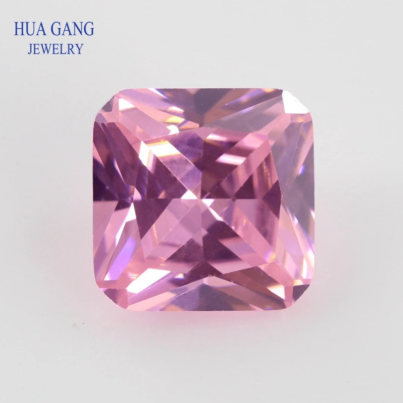 3x3-20x20mm-5A-Color-Pink-Square-Octangle-Shape-Princess-Cut-CZ-Stone ...