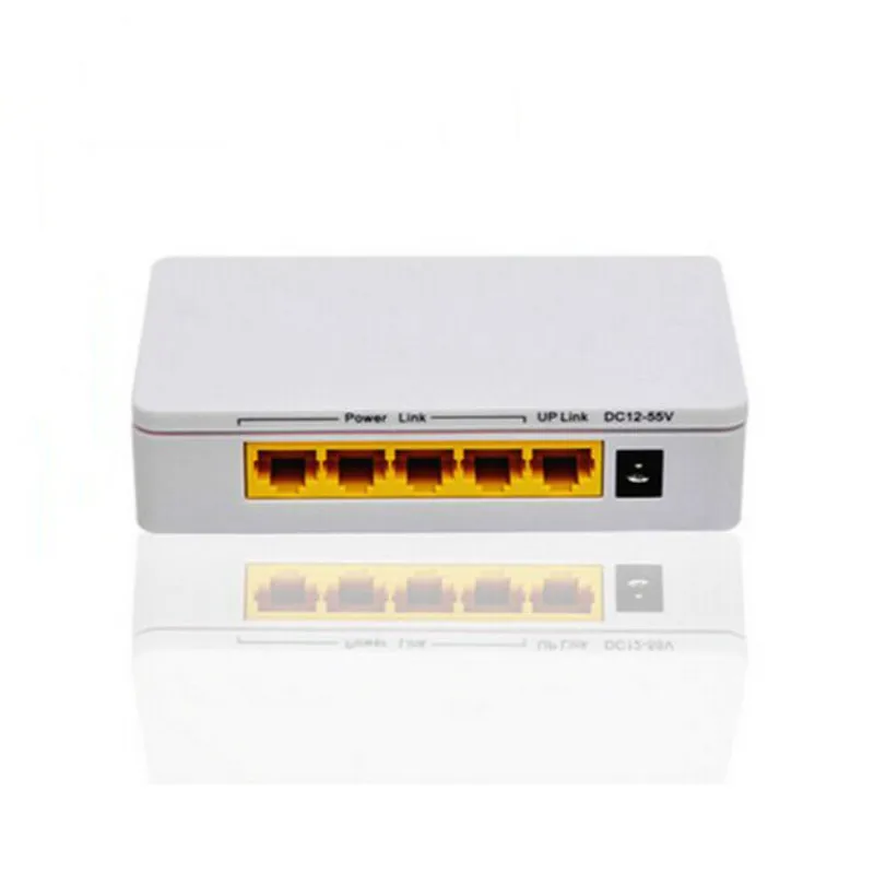 mini 5 port poe switch 90w white plastic case ethernet network switch 4 ...