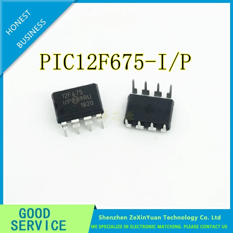10pcs-100pcs Pic12f675-i/p 12f675-i/p Pic12f675 12f675 Dip-8 ...