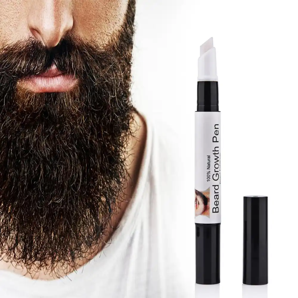 Facial Beard Growth Pen Beard Enhancer Grow Liquid Whiskers Nutrition ...