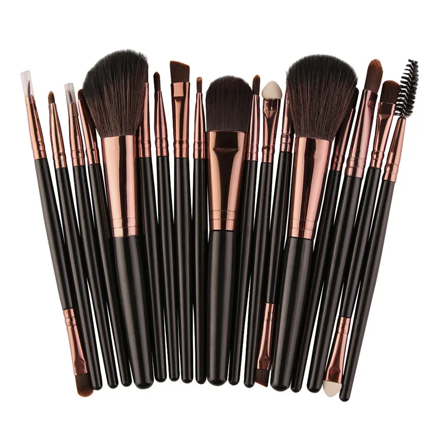 New Brand 18 pcs Makeup Brush Set tools Make up Toiletry Kit Wool Make ...