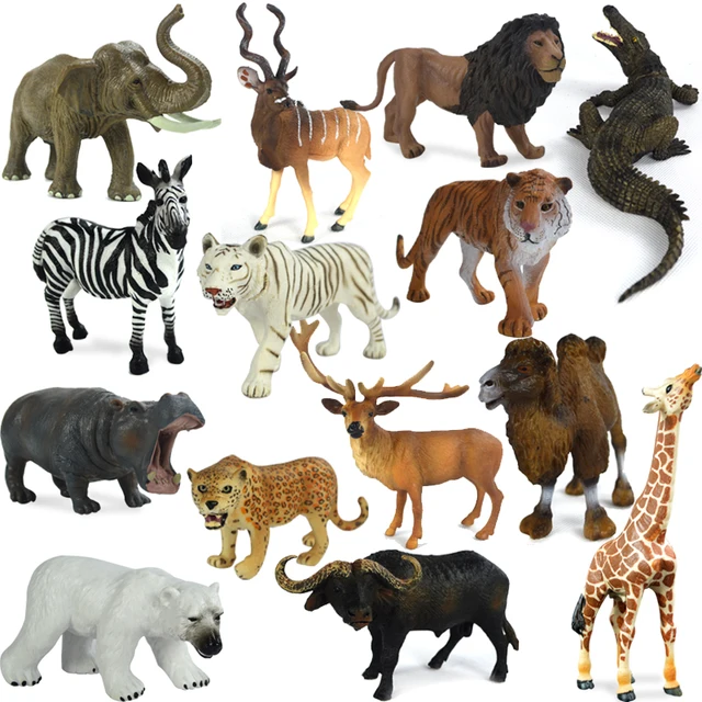 Sauvage Jouet Animal En Plastique D'origine Véritable Sauvage Jungle Zoo Ferme En Plastique ...