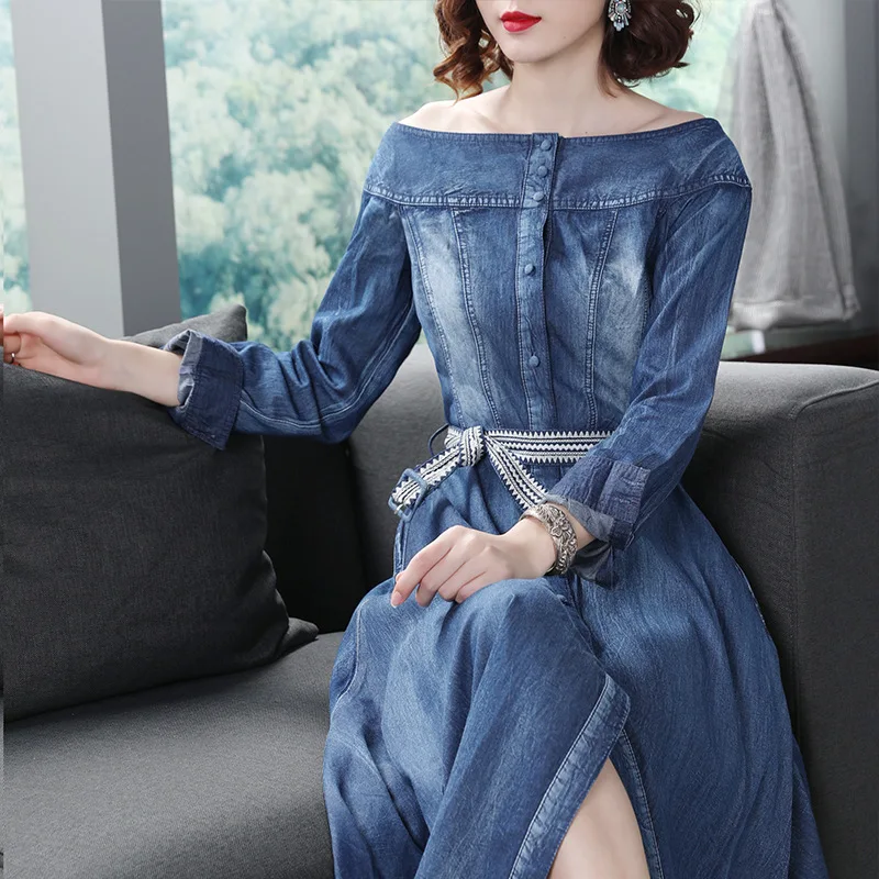 Elegant Denim Dresses at Leonard Kaminski blog