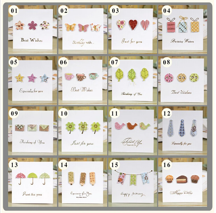 multi purpose handmade mini greeting cards w envelopes for kids/boys ...