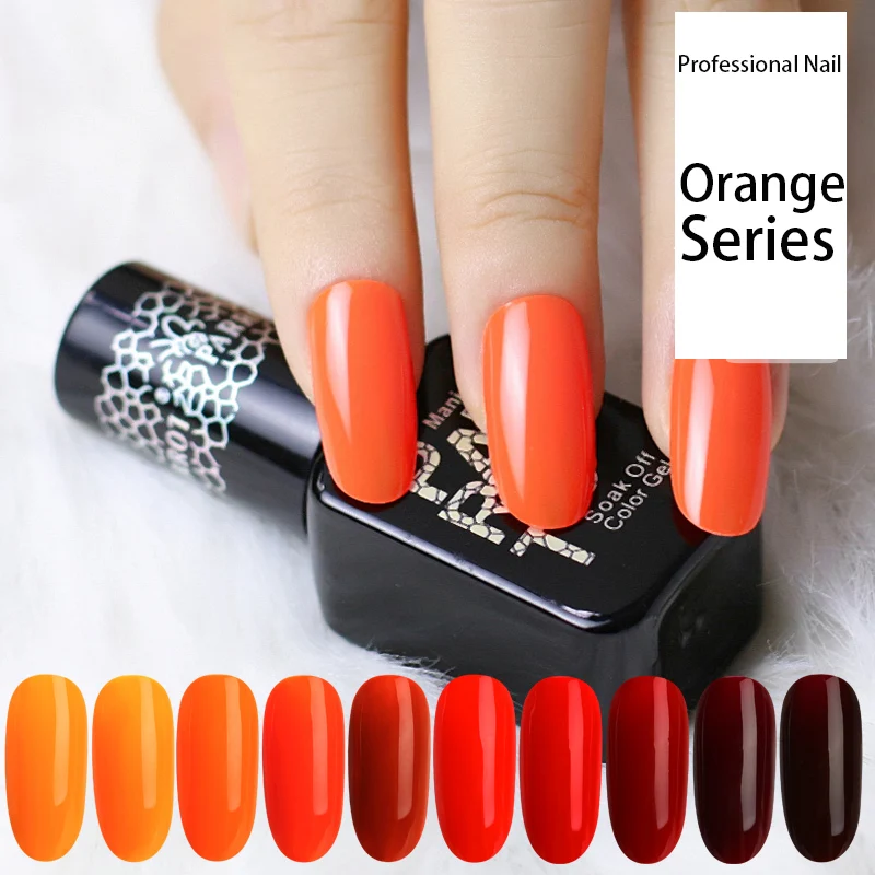 Parrot 10ml Orange Color Gel Nail Polish Red&yellow Primer Soak-off Uv ...