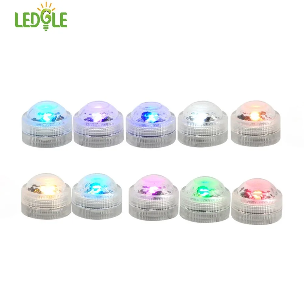 LEDGLE Waterproof Submersible Light Compact Underwater Lights Battery ...